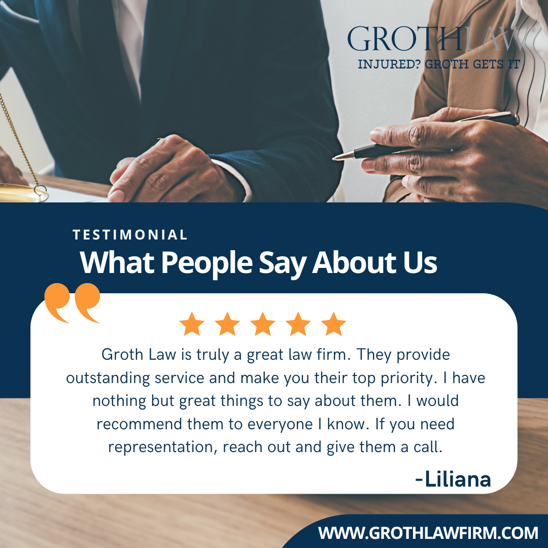 What People Say About Us | Groth Law Accident Injury Attorneys