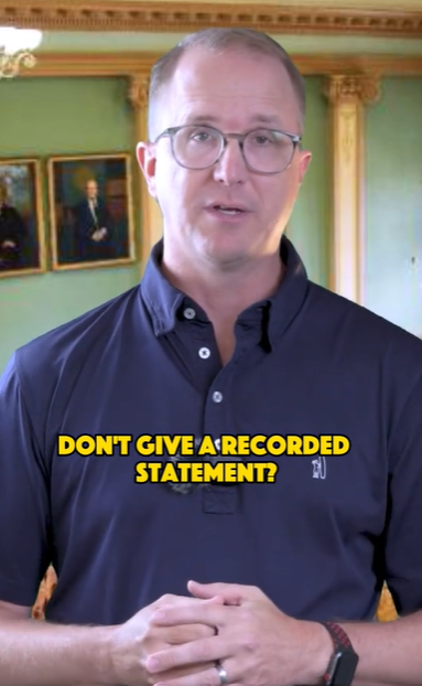 Never give a recorded statement after a crash | Groth Law Accident ...